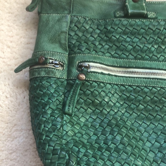 Kompanero | Bags | Kompanero Green Woven Leather Shoulder Bagcrossbody ...